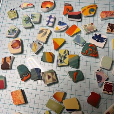 Hand Cut SMALL Blue and White Pottery Shards. Pottery. Ceramic - Etsy