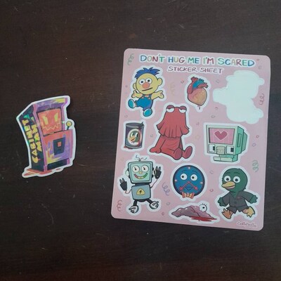 Dont Hug Me Im Scared DHMIS Die Cut Vinyl Sticker Sheet 6.5 X 5.5 10 ...