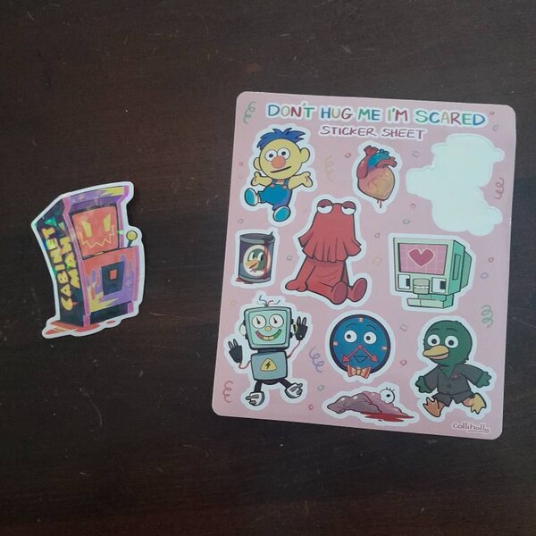 Don’t Hug Me I’m Scared DHMIS Die Cut Vinyl Sticker Sheet - 6.5" X 5.5 ...