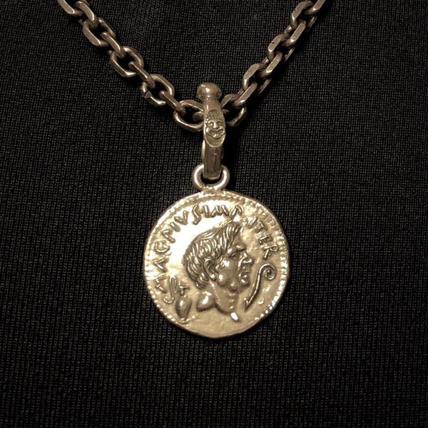 Silver Medallion With an Ancient Coin Replica tenedos. - Etsy