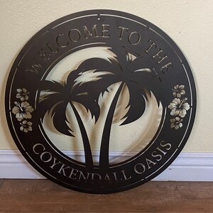 Personalized Tropical Patio or Pool Sign Custom Tropical Sign - Etsy