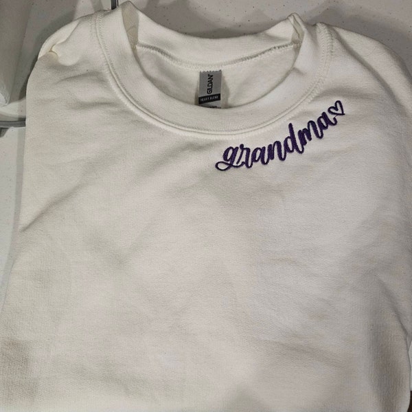 Curved Grandma Machine Embroidery Design. 4 Sizes. Grandma Collar ...