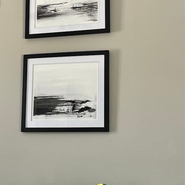 Set of 2 Prints, Abstract Art, Landscape Printable Art, Seascape ...