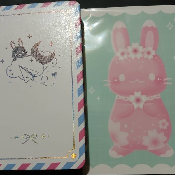 Airmail Bunny Rabbit | Red Blue Stripes | Ribbon | Grid Dots | Rainbow ...