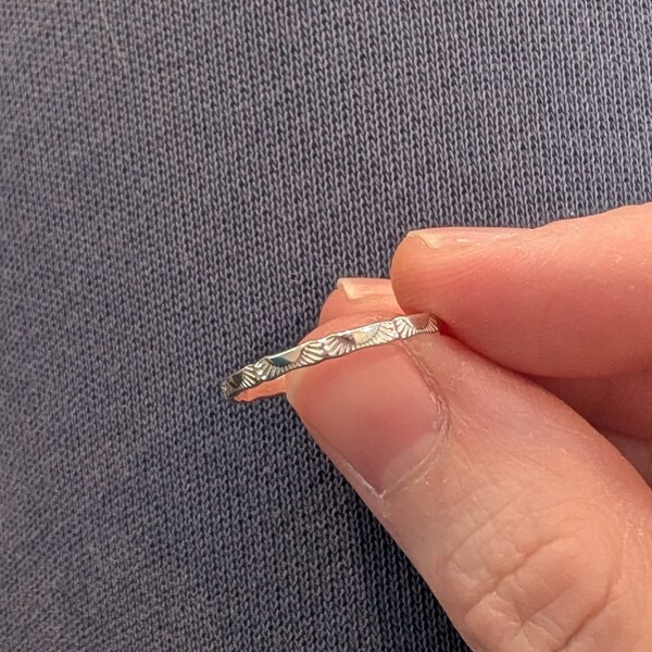 Original Sterling Silver Sunrise Ring- Handmade Stackable Sun Ring ...