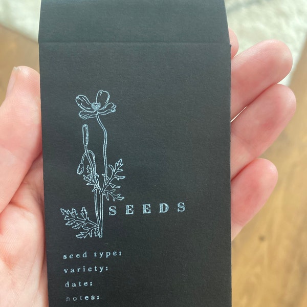 Flower Seed Packet Stamp, Poppy Seed Stamp, Seed Labeling Stamp, From ...