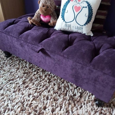PURPLE Ottoman Footstool, Coffee Table, Ottoman Storage, Living Room ...
