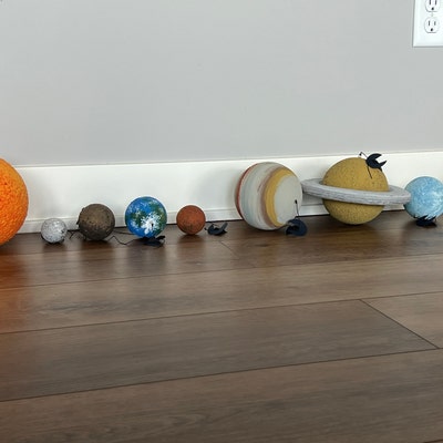 Larger Solar System Planet Mobile, Hanging Sun and Planets Model, Outer ...