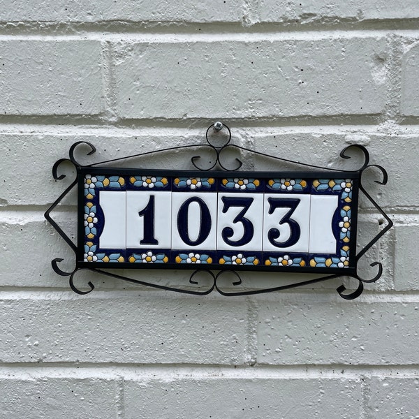 Spanish House Number - Italian House Numbers Mediterranean Ceramic Home ...