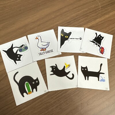 Black Cat Sticker, Black Cat Dancing Sticker, Street Dance, Dancing Cat ...