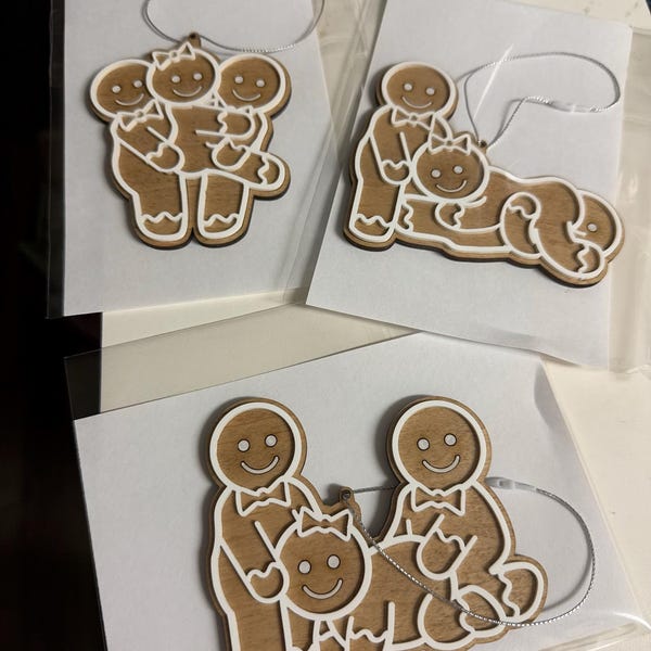Naughty Gingerbread Ornament, Funny Ornament, Christmas Ornament ...