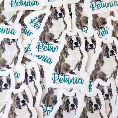 Personalized Dog Stickers Hand Drawn Custom Pet Sticker, Custom Dog ...
