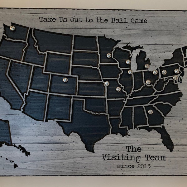 Baseball Travel Map, Tracking Major League Stadiums, Bucket List Map ...