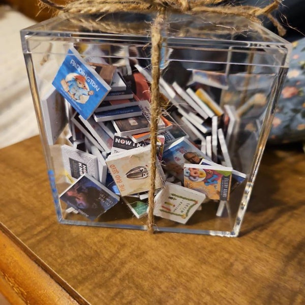 CUSTOM MINI BOOK Box: Mini Book Cube, Book Gift, Book Trinket, Keepsake ...