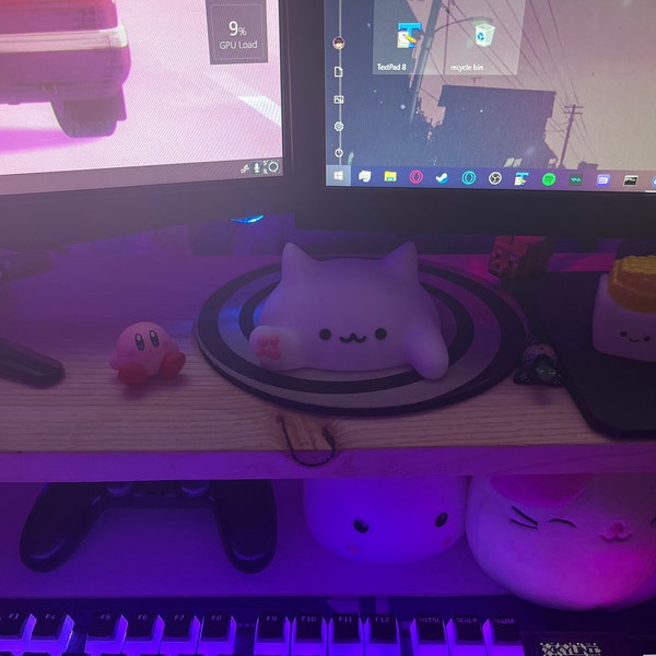 Kawaii Desk / Bongo Cat Meme - Adorable Desk Accessory - Keep Your Desk ...