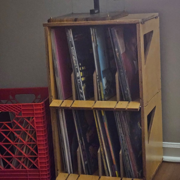 Vinyl LP Record Storage Crate - Stackable - Etsy