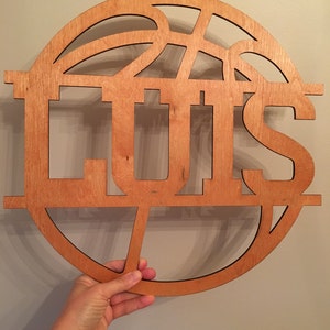 Basketball Name Sign, Nursery Decor, Personalized Wood Sign ...