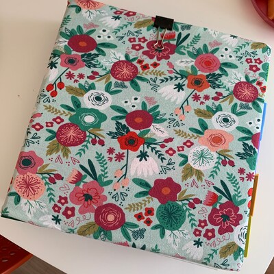 Stretch FLORAL BINDER COVER You Choose Fabric Binder Cover, 3 Ring ...