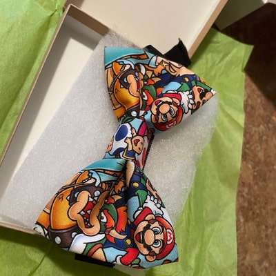 MINECRAFT BOW TIE / Handmade Preppy Fabric Bow Tie W Adjustable Strap ...