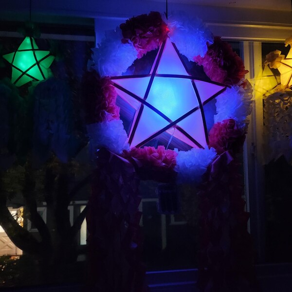 Philippines Traditional Christmas Bamboo Parol Lantern Star Ornament ...