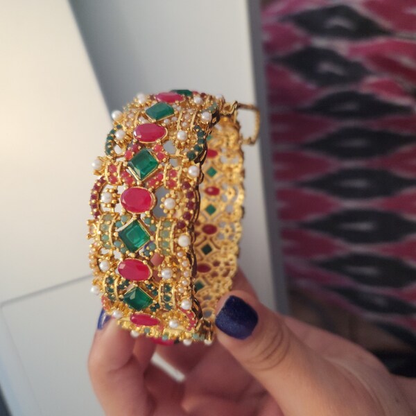 Nauratan Heavy Mala Set / Indian Pakistani Bridal Shaadi Wedding ...