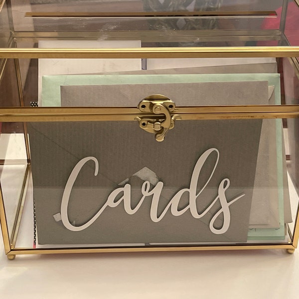 Cards Decal - Wedding Card Box Decal - Decal Only - Wedding Decal ...