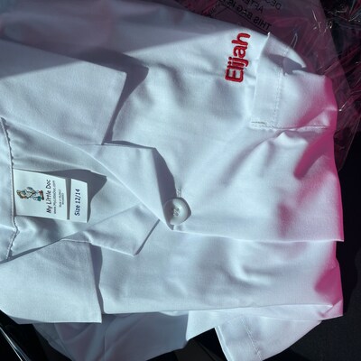 Personalized Kids Dinosaur Lab Coat With Tyrannosaurus Rex - Etsy