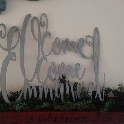 Metal O Come Emmanuel Sign 15 X 12 - Etsy
