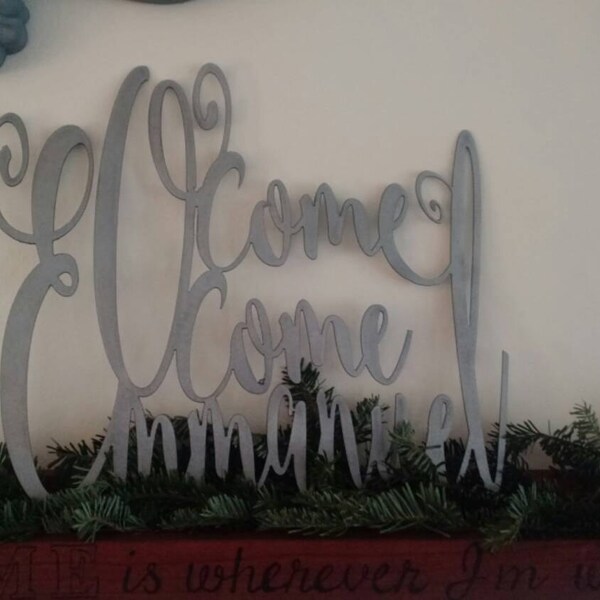 Metal O Come Emmanuel Sign 15" X 12" - Etsy