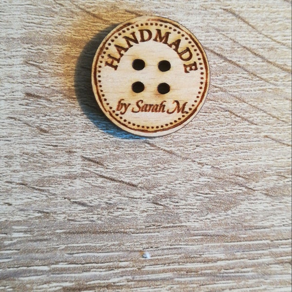 Personalized Wooden Buttons for Knitting or Crochet Products, Laser ...