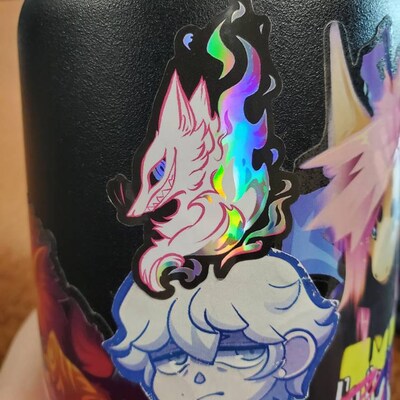 SPOOK Ghost Fox Sticker Sheet Set Holographic / Glow in the Dark - Etsy