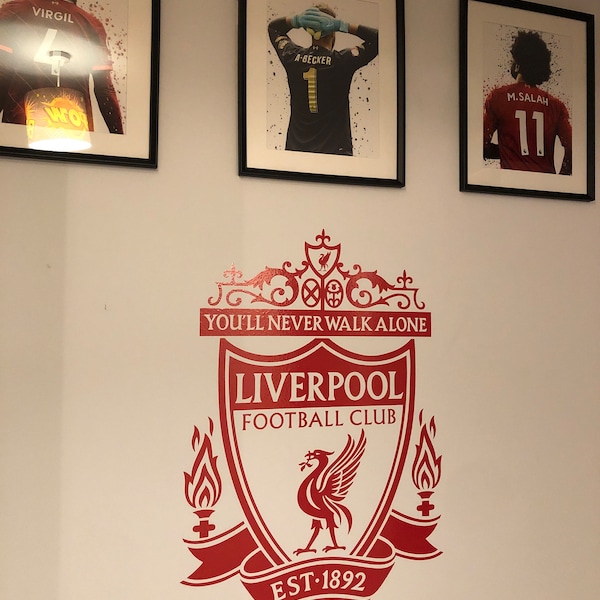 Liverpool Football Club - One Colour Crest Wall Sticker - Etsy