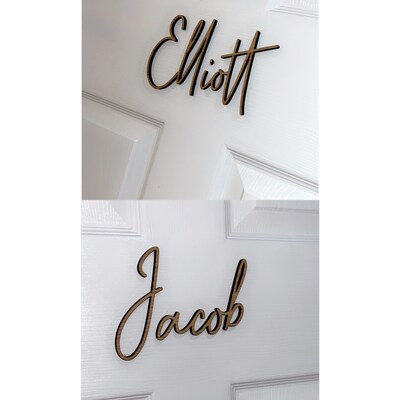 Door Name Sign, Personalised Wooden Name Sign, Kids Door Sign, Nursery ...