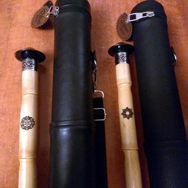 2 Professional Arabic Ney Flutes and 2 Quality Carrying Bags ...