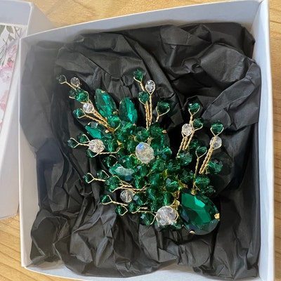 Emerald Hair Piece Green Hair Piece Emerald Hair Accessories Emerald ...