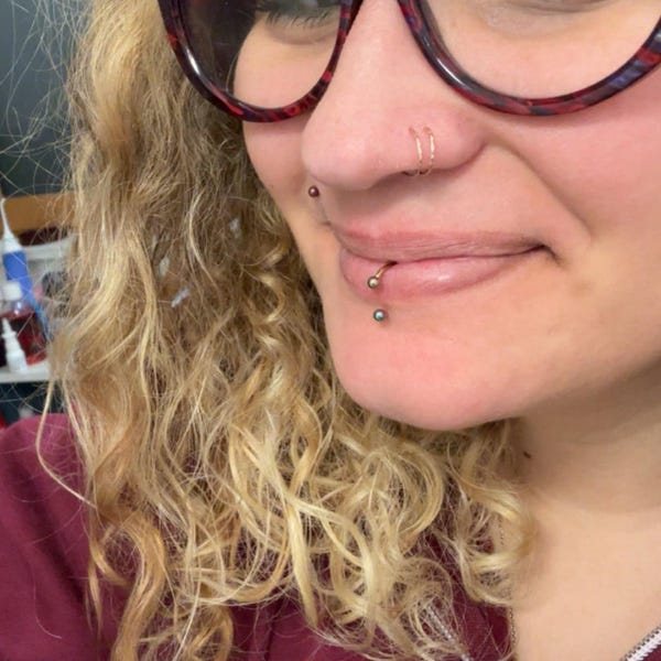 Sterling Silver Textured Double Hoop Nose Ring | Double Nose Ring Hoop ...