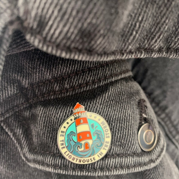 Be the Lighthouse in the Storm - Enamel Pin Badge - Etsy