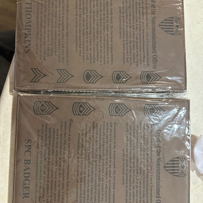 NCO Backbone of the Army Plaque Induction, Promotion, Soldier, Army ...