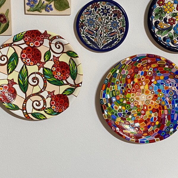 Decorative Ceramic Wall Plate Eternity, Large Hanging Plate, Big ...