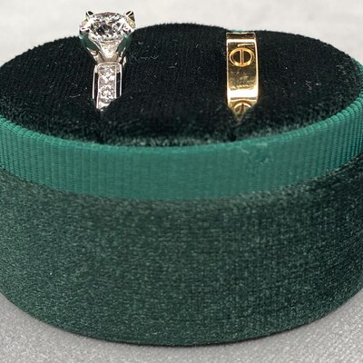 VELVET RING Box IVORY, Wedding Rings Box, French Ring Box, Vintage ...