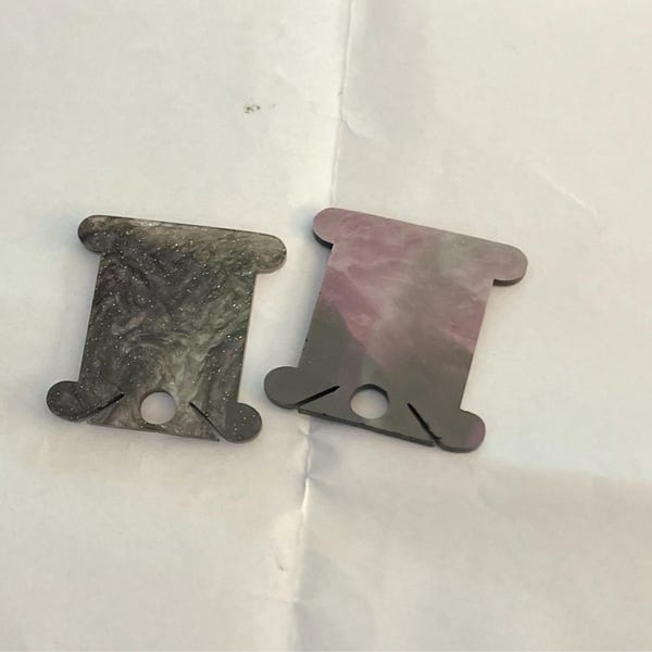 Set of 10 Acrylic Embroidery Floss Bobbin - Etsy