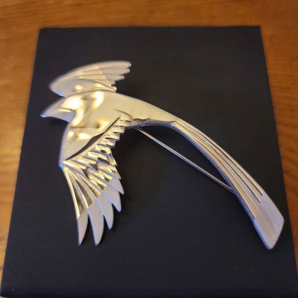 Sterling Silver Magpie Pin - Etsy