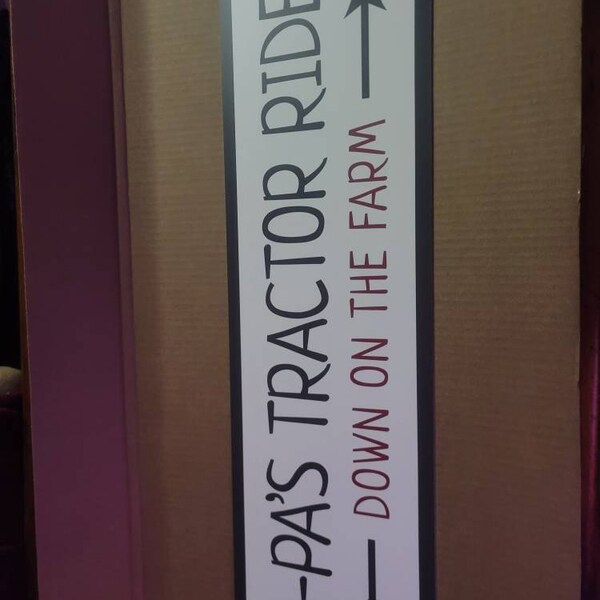 Tractor Rides Sign, Papa Gift, Papa Sign, Tractor Ride Sign, Barn ...