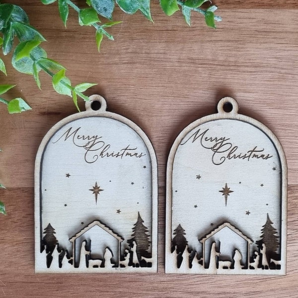 Snow Globe Nativity| Laser Cut Files | Glowforge SVG | Laser Christmas ...