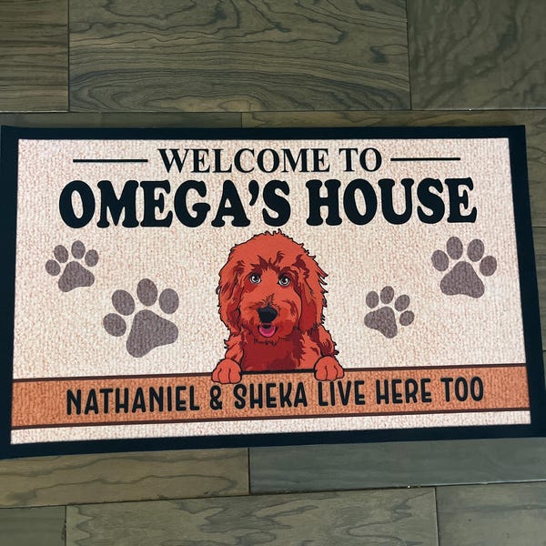 Personalized Dog Cat Doormat, Custom Pet Welcome Mat, Funny Dog Mat ...