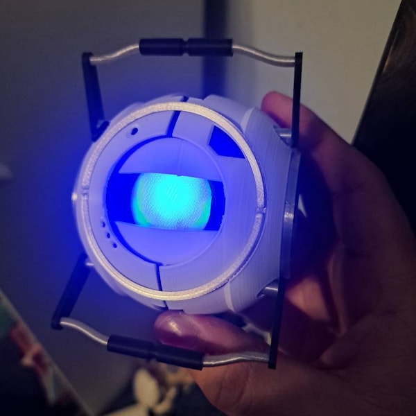 Portal Wheatley Figure – 3D Printed Model With LED Light – Moving ...