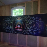 Trippy Tapestry Psychedelic Spiritual Psyart, Nature Fluorescent ...