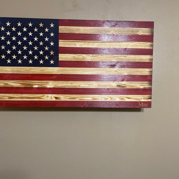 Wood American Flag Murphy Bar, Concealment American Flag, Wood American ...