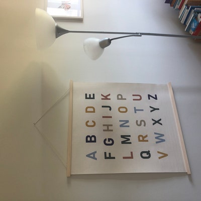 ABC Sign Alphabet Canvas Fabric Wall Hanging Kids Room Decor Playroom ...