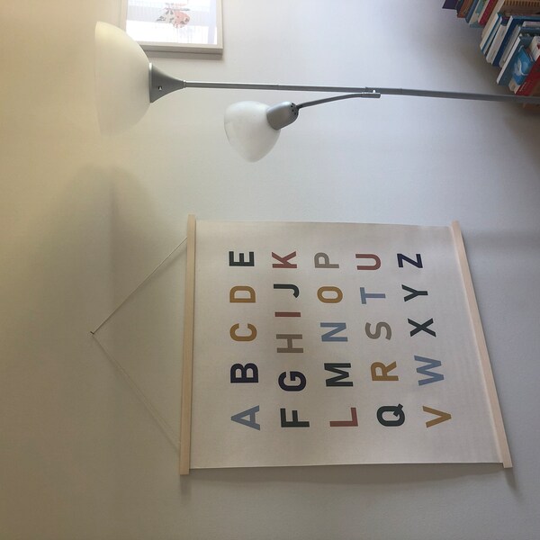 ABC Sign | Alphabet Canvas | Fabric Wall Hanging | Kids Room Decor ...